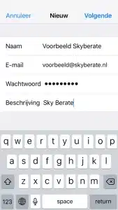 E-mail instellen op een iPhone/iPad van Apple 2024